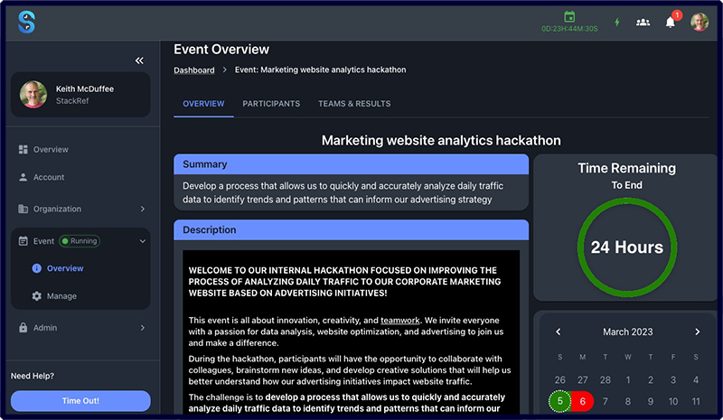 StackRef: Internal Hackathon Manager